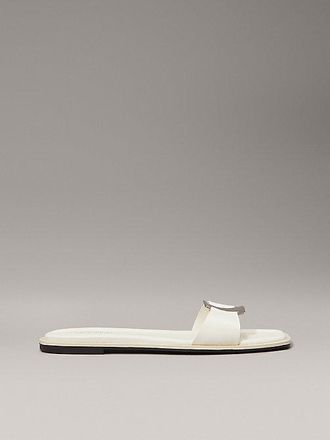 Calvin Klein Slippers Aus Leder - Turtledove - Damen - EU 37