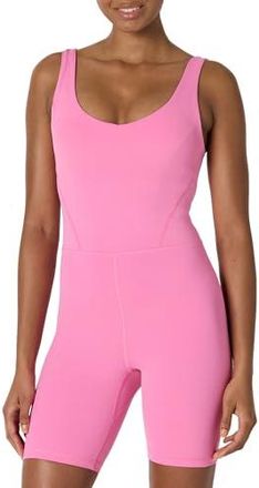 Amazon Essentials Combinaison Courte Active FormFlex avec Soutien-Gorge Intégré, Ultra Douce Femme, Rose, XXL