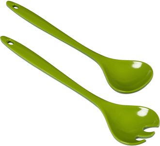 Kuhn Rikon 24294 Salatbesteck (Gr&uuml;n/Dunkelgr&uuml;n), Plastic