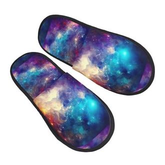 Generic Slippers N&eacute;buleuse Et Voie Lact&eacute;e Chaud Pantoufles En Feutre Portative Chaussons Maison Pour H&ocirc;tel Voyage Chambre L