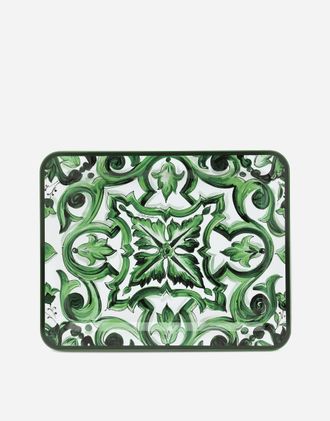 Dolce & Gabbana Mittleres Holztablett - Rechteckig Mehrfarbig Onesize