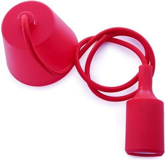 GreenIce Lampenhalter E27 Kabel - Rosette - Farbe Rot | Greenice