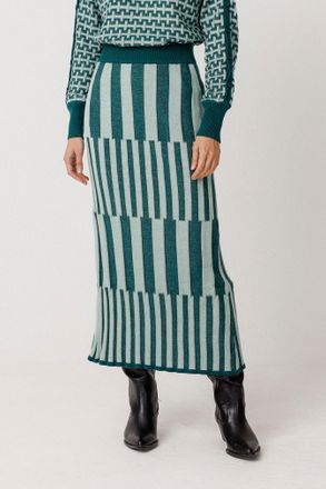 SKFK Damen vegan Strickrock Apala Gr&uuml;n