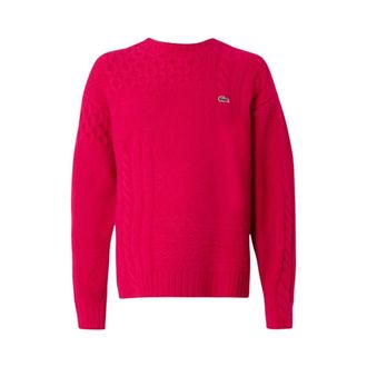 Lacoste Pullover mit entspannter Passform und Patchwork-Muster - - Knitwear - Herren - Rosa - M