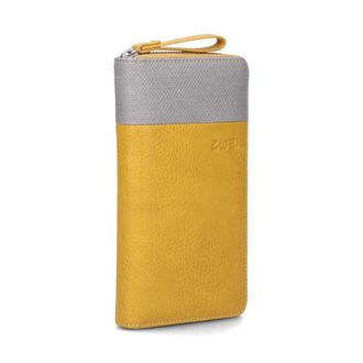 zwei Damen Geldb&ouml;rse Eva EV2 langes Portemonnaie 15 Kartenf&auml;cher, Sichtfach, 2 Scheinf&auml;cher, Geldbeutel mit M&uuml;nzfach & umlaufenden Rei&szlig;verschluss, weiches 