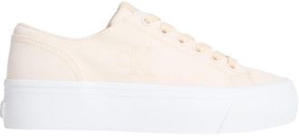 Calvin Klein Damen Vulc Flatform Low Cv Mg Yw0Yw01763 Low-Top, Gelb (Light Cashew), 39 EU