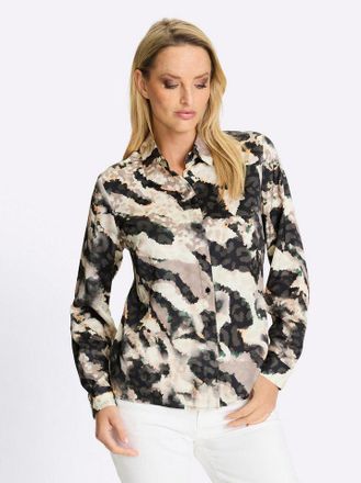 Heine Klassische Bluse Druckbluse Langarm