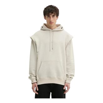 Heliot Emil Heliot Emil, Homme, Sweatshirts et sweats &agrave; capuche, Beige, Taille: XL SweaT-shirts &agrave; capuche