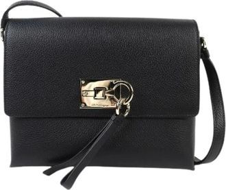 Ferragamo Pre-owned Sac bandouli&egrave;re en cuir Studio - Femme - Pre-owned - Noir - Taille: ONE Size