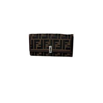 Fendi Portefeuille Vintage en Toile Pre-owned - Femme - Pre-owned - Brun - Taille: ONE Size