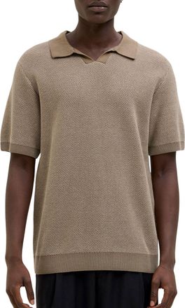 Jack & Jones Male Gestricktes Polo Einfarbig Gestricktes Polo
