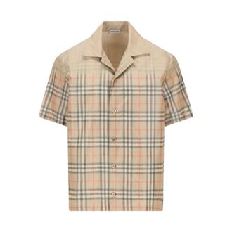 Burberry Casual Shirt SS Sand IP Check - - Shirts - Herren - Beige - L