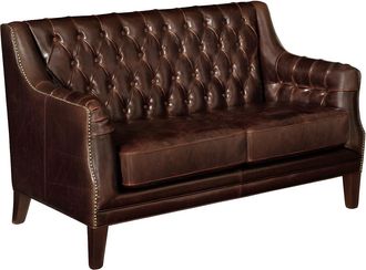 Vente-Unique Vente-Unique-Ledersofa 2-Sitzer - Braun - Colbert
