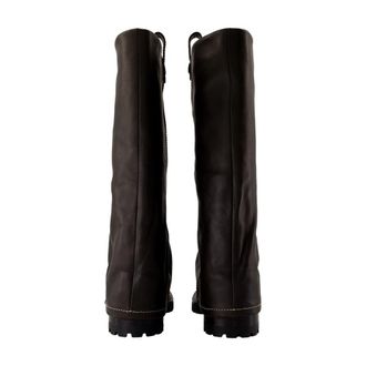 Acne Studios Lug-Sole Buckle Boots - Brown