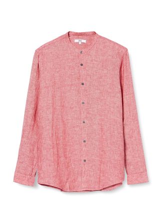 Find. Herren Long Sleeve Linen Shirt Herrenhemden, rot