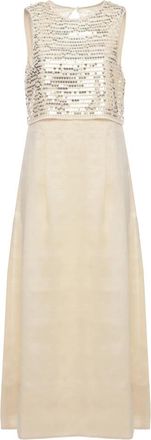 PESERICO Femme, Robes, Beige, Taille: 38 FR Robe Aurea