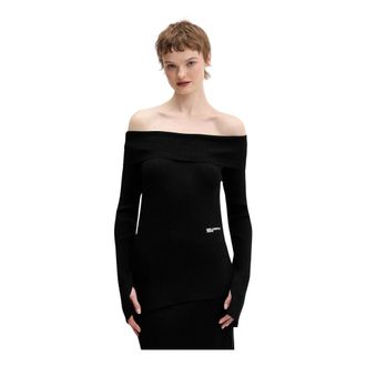 Karl Lagerfeld Off-shoulder Pullover - - Tops - Damen - Schwarzk - L
