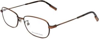 Ermenegildo Zegna Homme, Accessoires, Brun, Taille: ONE Size Montures de Lunettes Rectangulaires en M&eacute;tal