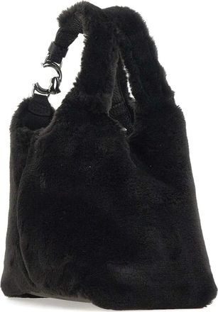 Coccinelle C-Easy Tote Bag aus Faux-Fur - Blau