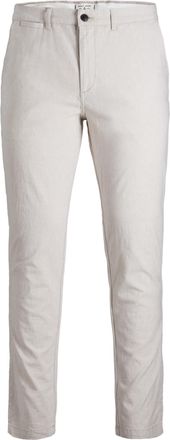Jack & Jones Herren Jpstmarco Jjdave Linen Fr Leinenhose, White Pepper, 27W / 30L