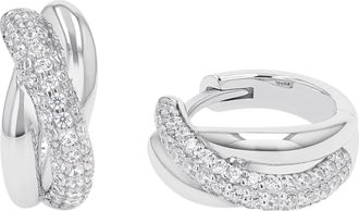 Joop Ohrringe aus 925 Sterling Silber für Damen, Ohrschmuck, Silber 925 rhodiniert, teilw. mit Schmuckstein, Kommt in Schmuck Geschenk Box