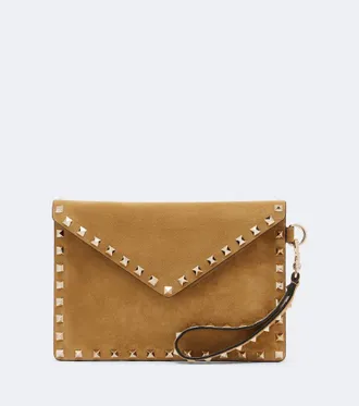 Valentino Garavani Pochette Rockstud Medium en daim