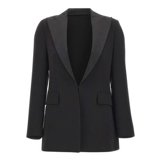 Eleventy Femme, Vestes, Noir, Taille: 40 FR Blazer Smoking