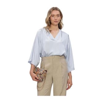 Bruuns Bazaar Damen, Blusen & Hemden, Blau, MGr&ouml;&szlig;e