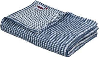 Dodo Plaid Coton Recycl&eacute; Caresse Marine 120x180 cm - Douceur Exceptionnelle - Confort Durable et &Eacute;l&eacute;gant - 54% Coton, 15% Acrylique, 13% Polyester - Lavabl