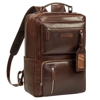 STILORD Moderner Leder Rucksack Herren gro&szlig; Alejandro mit 15,6 Zoll Laptop-Fach | Business Lederrucksack Echtleder M&auml;nner f&uuml;r B&uuml;ro Arbeit Freizeit Reise, Farb