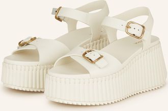 Chloé Plateau-Sandalen Nama weiss