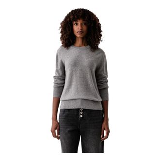 Patrizia Pepe Pull en cachemire &agrave; col rond - Femme - Pulls - Gris - Taille: 40 FR