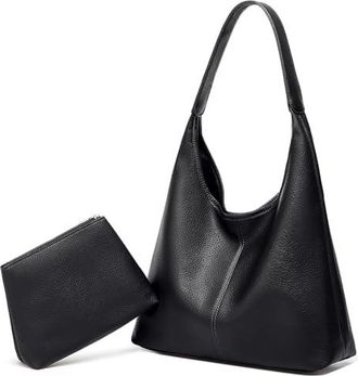 Generic Lot de 2 sacs besace souples pour femme - Sac &agrave; bandouli&egrave;re souple de grande capacit&eacute;, Noir, 9.06 inch * 7.48 inch * 3.54 inch