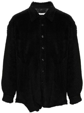 Maison Margiela chemise en peau lain&eacute;e artificielle - Noir