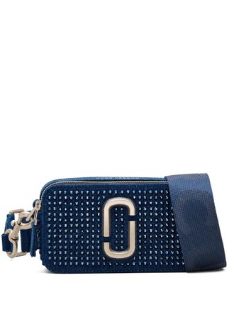 Marc Jacobs sac &agrave; bandouli&egrave;re The Crystal Denim Snapshot - Bleu