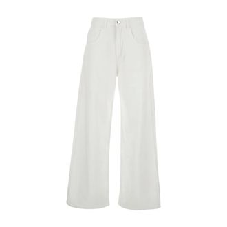 Icon Denim Los Angeles Femme, Jeans, Blanc, Taille: W28 Poppy Wide Leg Jeans