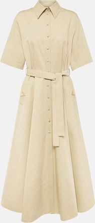 Valentino Hemdblusenkleid VGold aus Baumwolle und Leinen