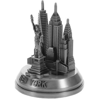 BESPORTBLE ERINGOGO Ikonisches New York Skyline Metallmodell 7X7X87cm Vintage Wohndekor Figur aus Robustem Metall Stilvolles Turm Souvenir f&uuml;r Regal und Schrank