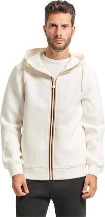 K-Way Homme, Sweatshirts et sweats à capuche, Blanc, Taille: XL Pull Blanc avec Capuche Réglable