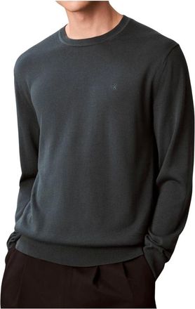 Calvin Klein Homme, Sweatshirts et sweats &agrave; capuche, Bleu, Taille: XL LS Supima Cotton Crew 14Gg