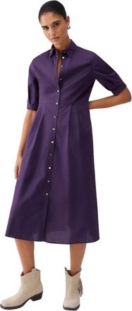 Liu Jo Femme, Robes, Violet, Taille: 36 FR Abito midi in popeline