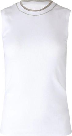 PESERICO Femme, Tops, Blanc, Taille: 44 FR Haut sans manches