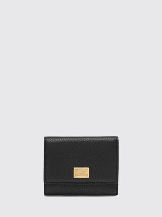 Dolce & Gabbana Portefeuille &agrave; trois volets en cuir de veau grain&eacute; avec logo