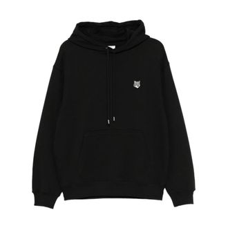 Maison Kitsun&eacute; Fox Head Comfort Hoodie - - Sweatshirts & Hoodies - Herren - Schwarzk - S