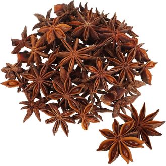 Com-Four 50x Sternanis - weihnachtliche Streudeko - kleine Gew&uuml;rz-Sterne zum Verzieren von Kr&auml;nzen, Geschenken und als Tischdeko - Anis-Sterne f&uuml;r DIY-Projekte