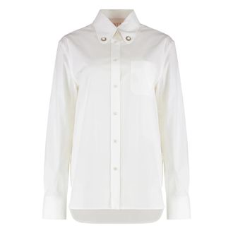 Valentino Garavani Hemdkragen aus Baumwollpopeline - - Blouses & Shirts - Damen - Wei&szlig; - XS