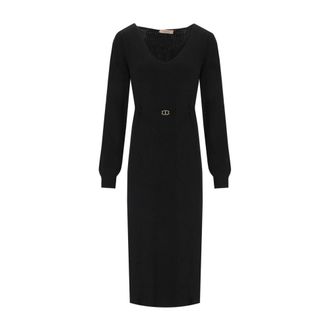 Twinset Damen, Kleider, Schwarzk, MGr&ouml;&szlig;e