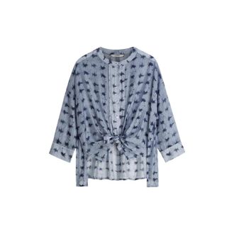 Summum Femme, Blouses et Chemises, Bleu, Taille: 46 FR Blouse Tie Dye Stripe