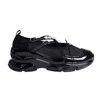 Simone Rocha Womens Criss-Cross Tracker Pvc Sneaker Black Synthetic
