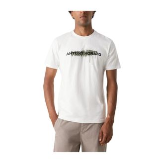 Antony Morato Wei&szlig;es Gemaltes T-Shirt - - Tops - Herren - Wei&szlig; - 2XL